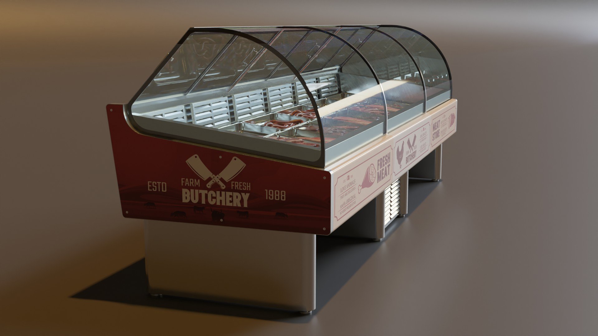 3D Butchery Meat Refrigeration - TurboSquid 1643260