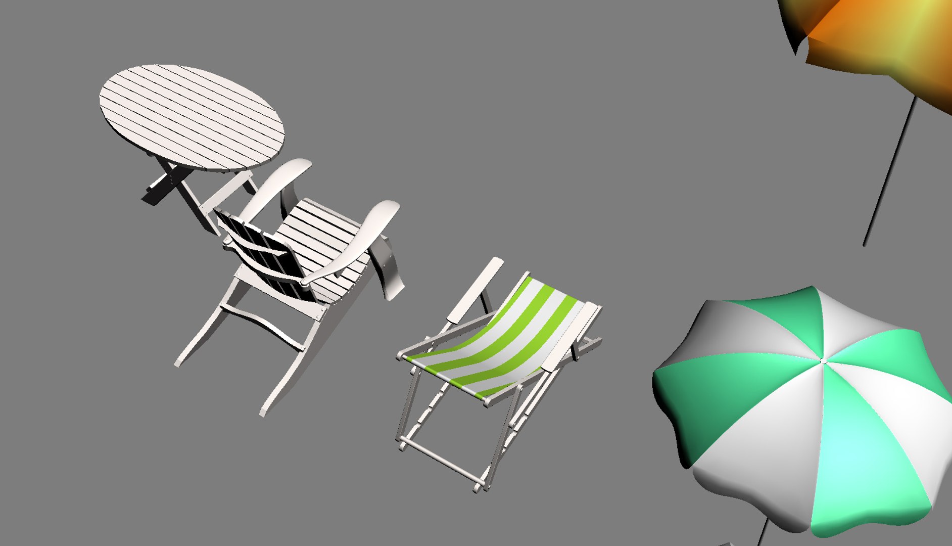 Beach Set 3d Model