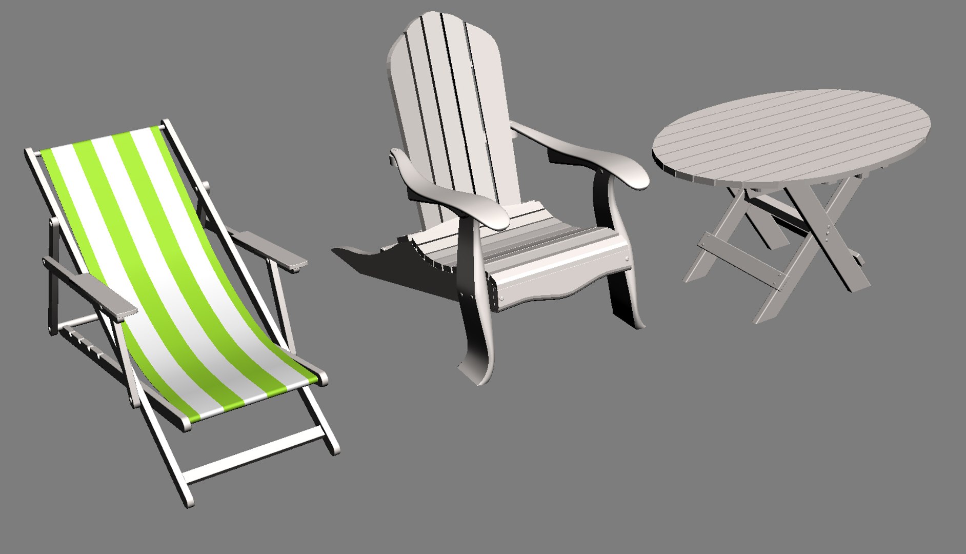 Beach Set 3d Model