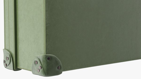 Vintage Leather Suitcase Large Green 3D model - TurboSquid 1879501