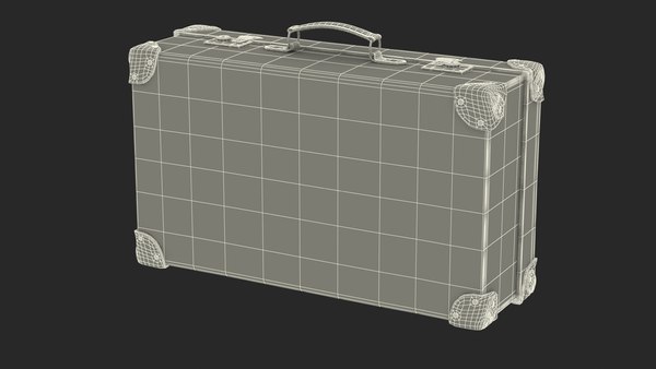 Vintage Leather Suitcase Large Green 3D model - TurboSquid 1879501