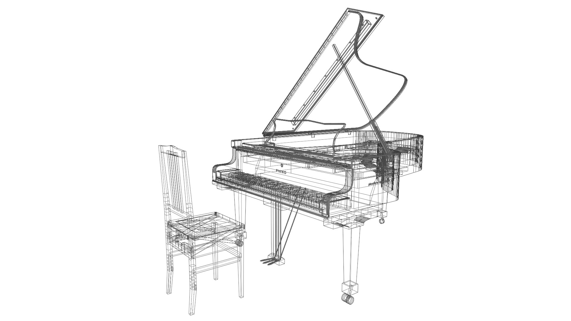 Grand Piano 3D Model - TurboSquid 1948270