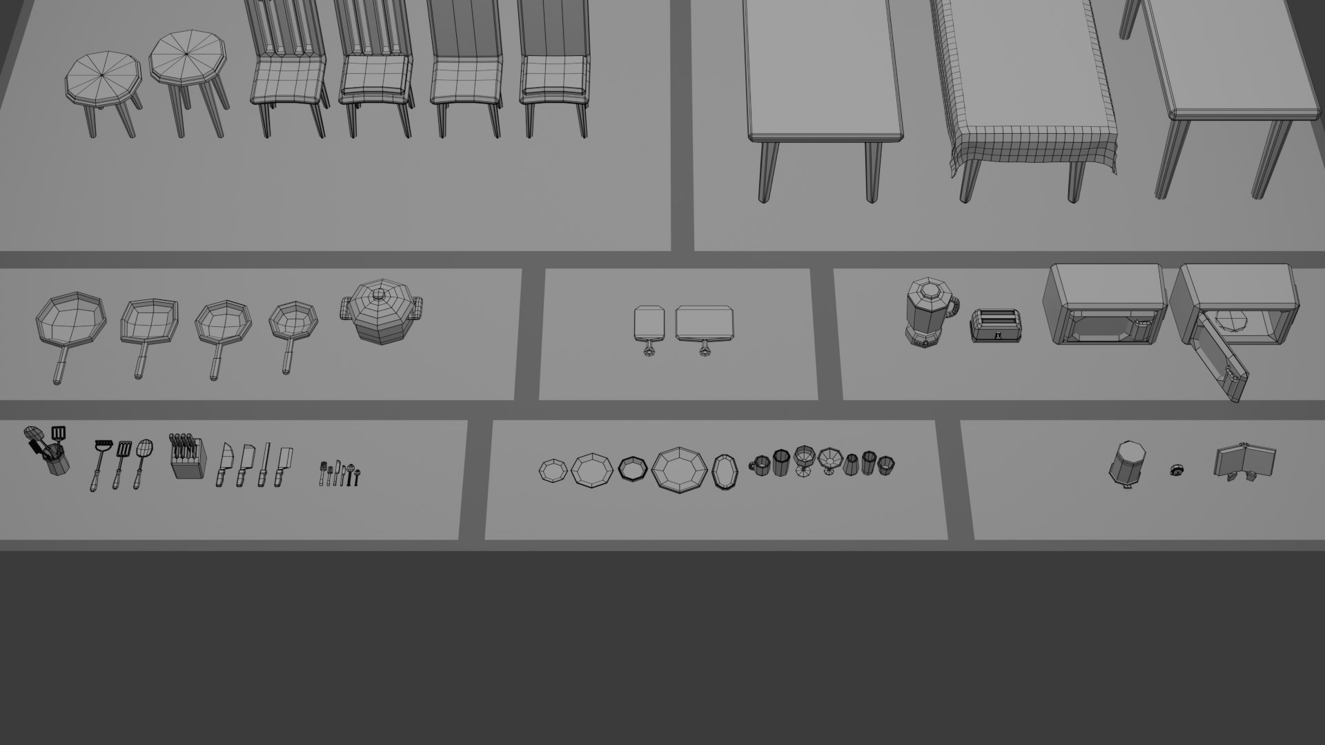3D Kitchen Props Game Ready Assets - TurboSquid 2178681