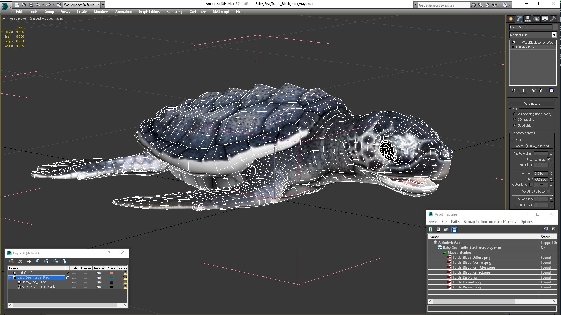Baby Sea Turtle Black 3D Model - TurboSquid 2201995