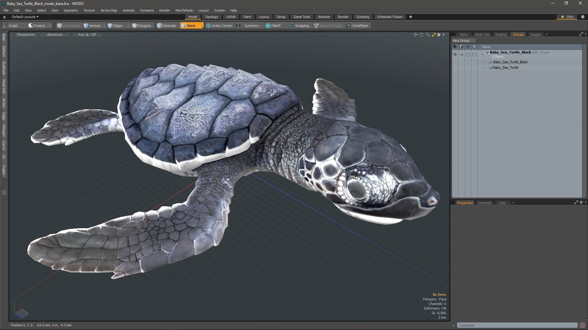 Baby Sea Turtle Black 3D Model - TurboSquid 2201995