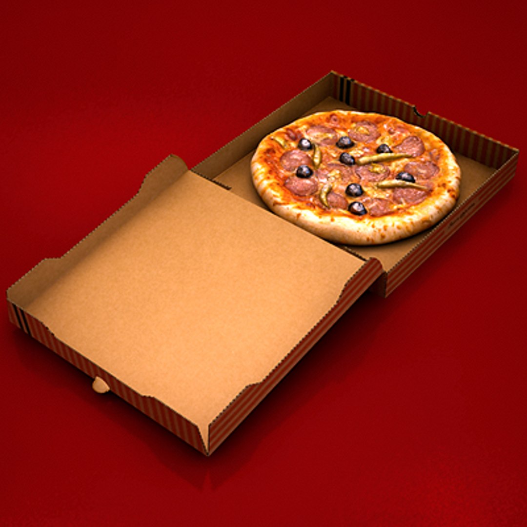 pizza box 3d model