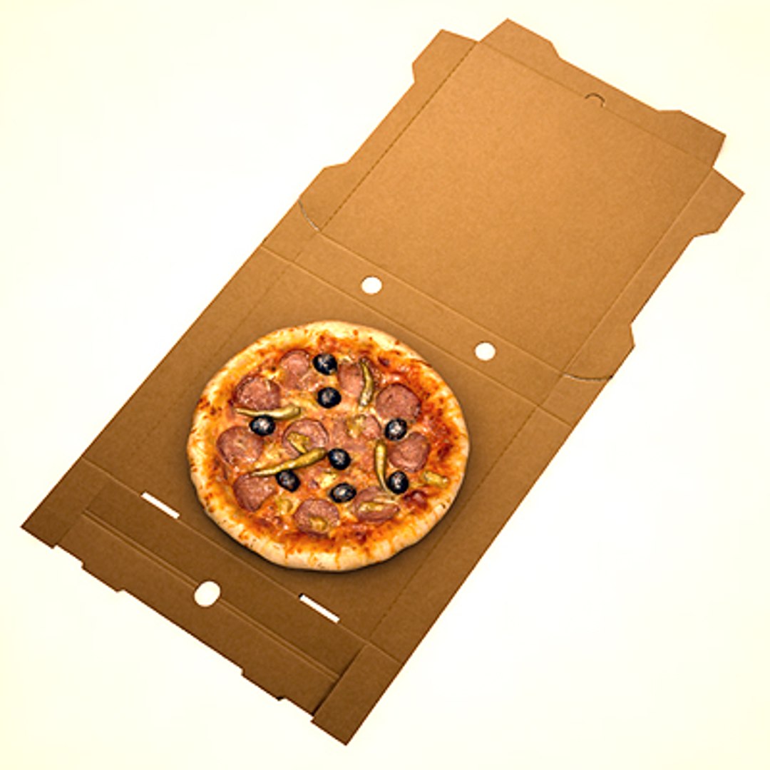 pizza box 3d model