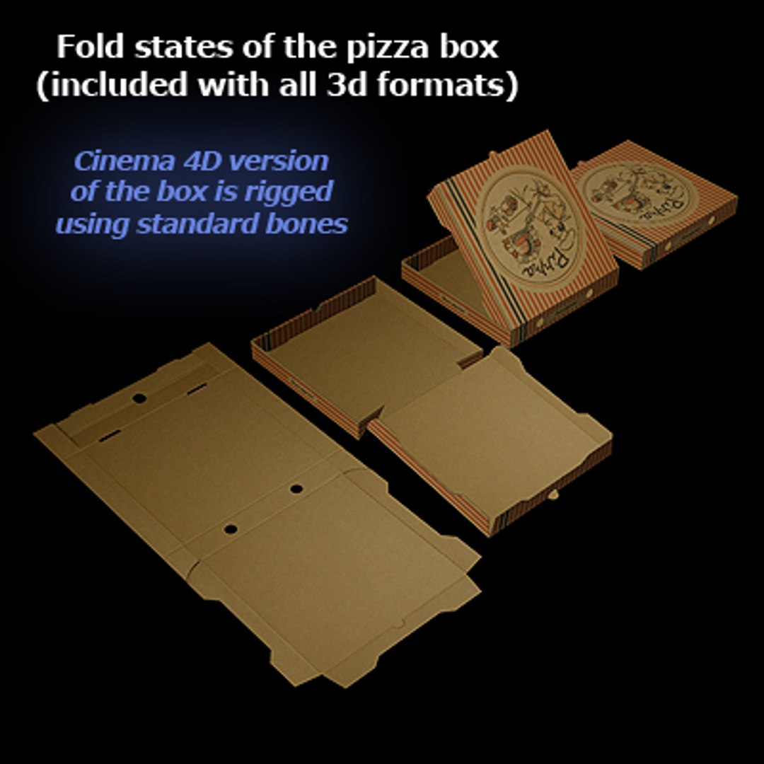 pizza box 3d model