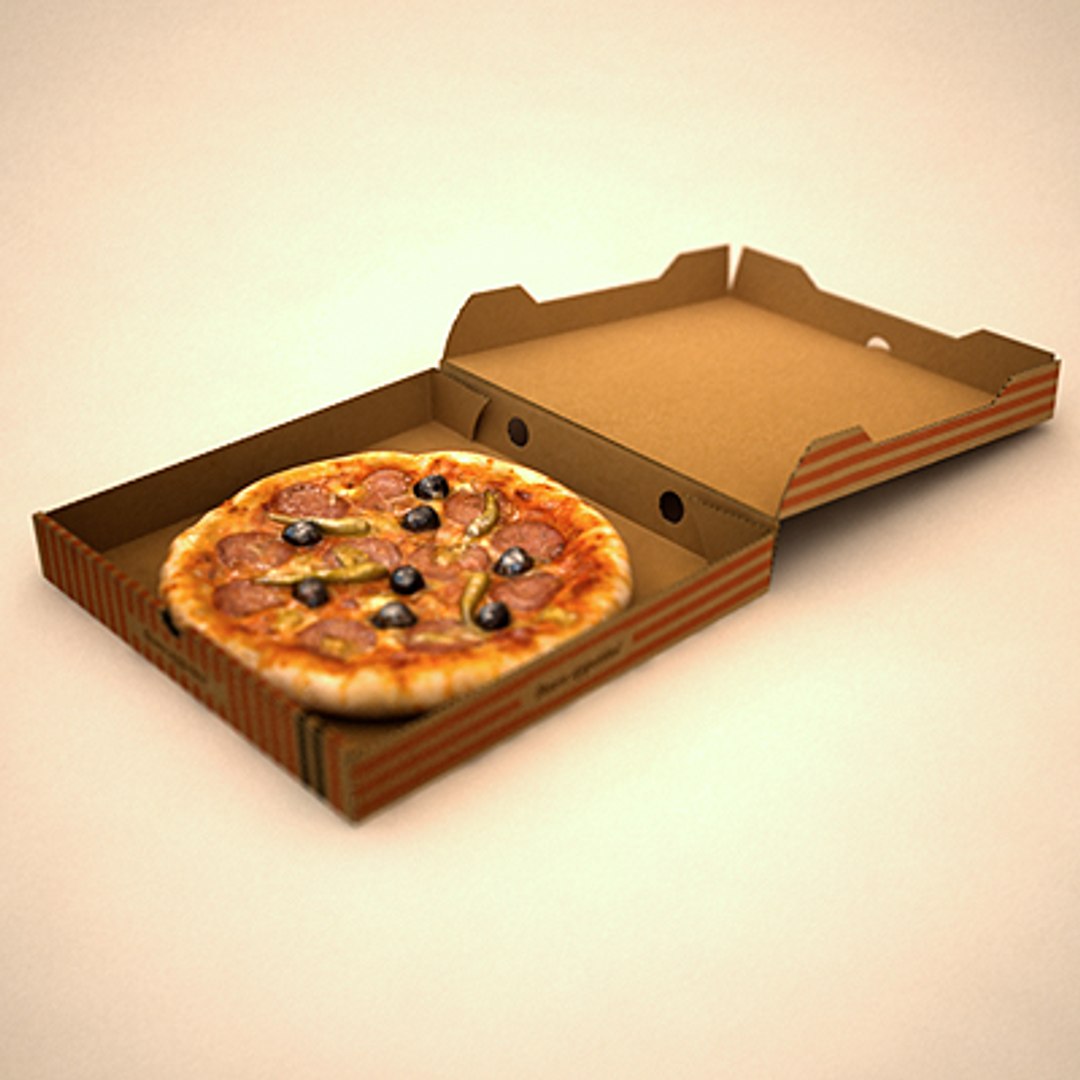 pizza box 3d model