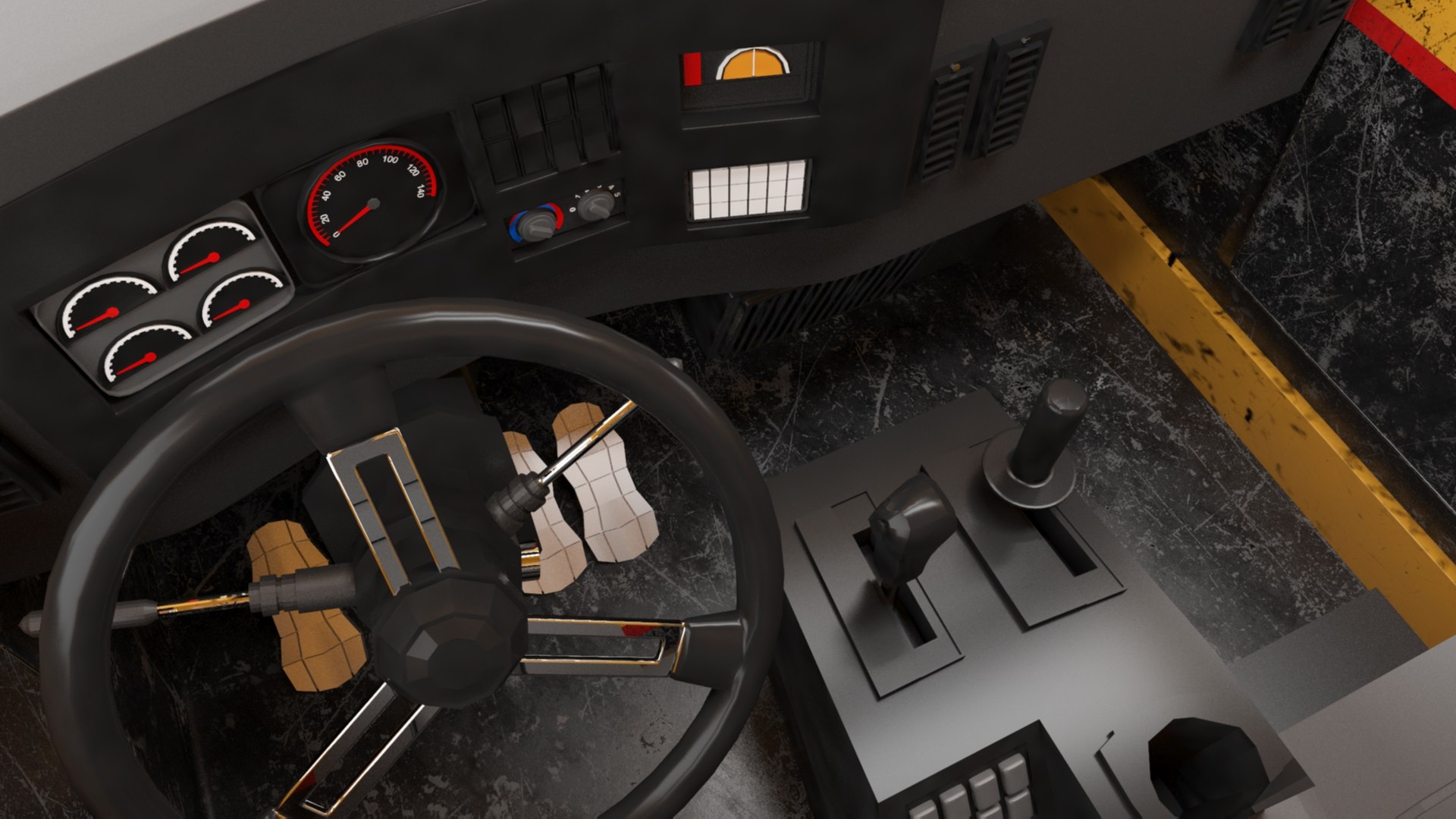 Dump Truck Ridded With Cabin Interior - Haul Mining Truck - Detailed 3D ...