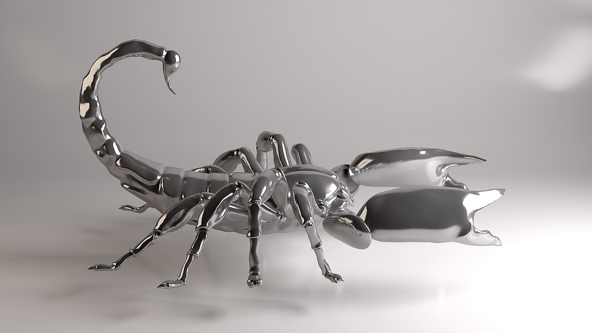 3D Scorpion Silver Model - TurboSquid 1970919