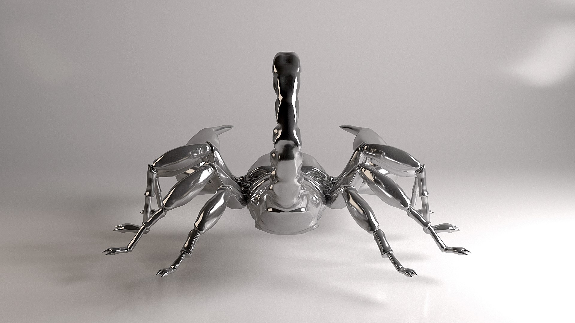 3D Scorpion Silver Model - TurboSquid 1970919