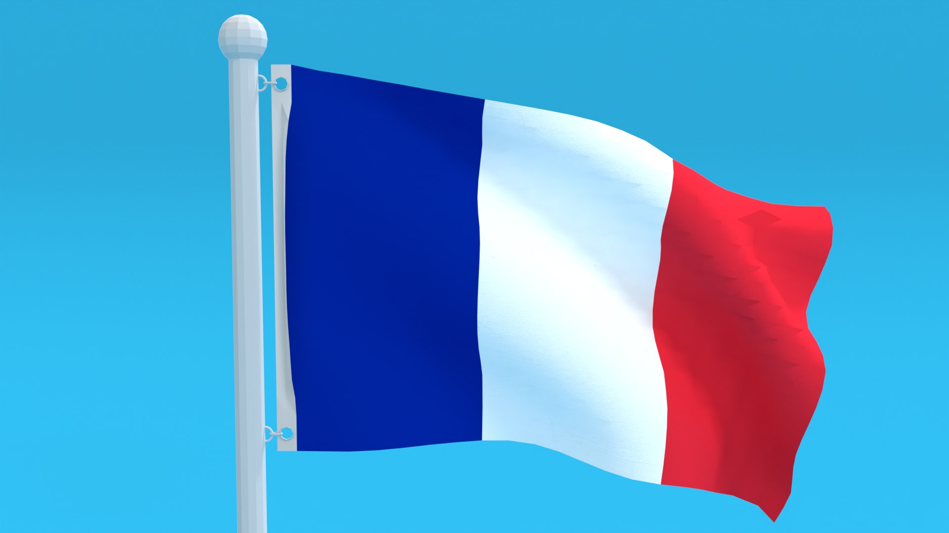 Low Poly Seamless Animated France Flag 3D - TurboSquid 1799807