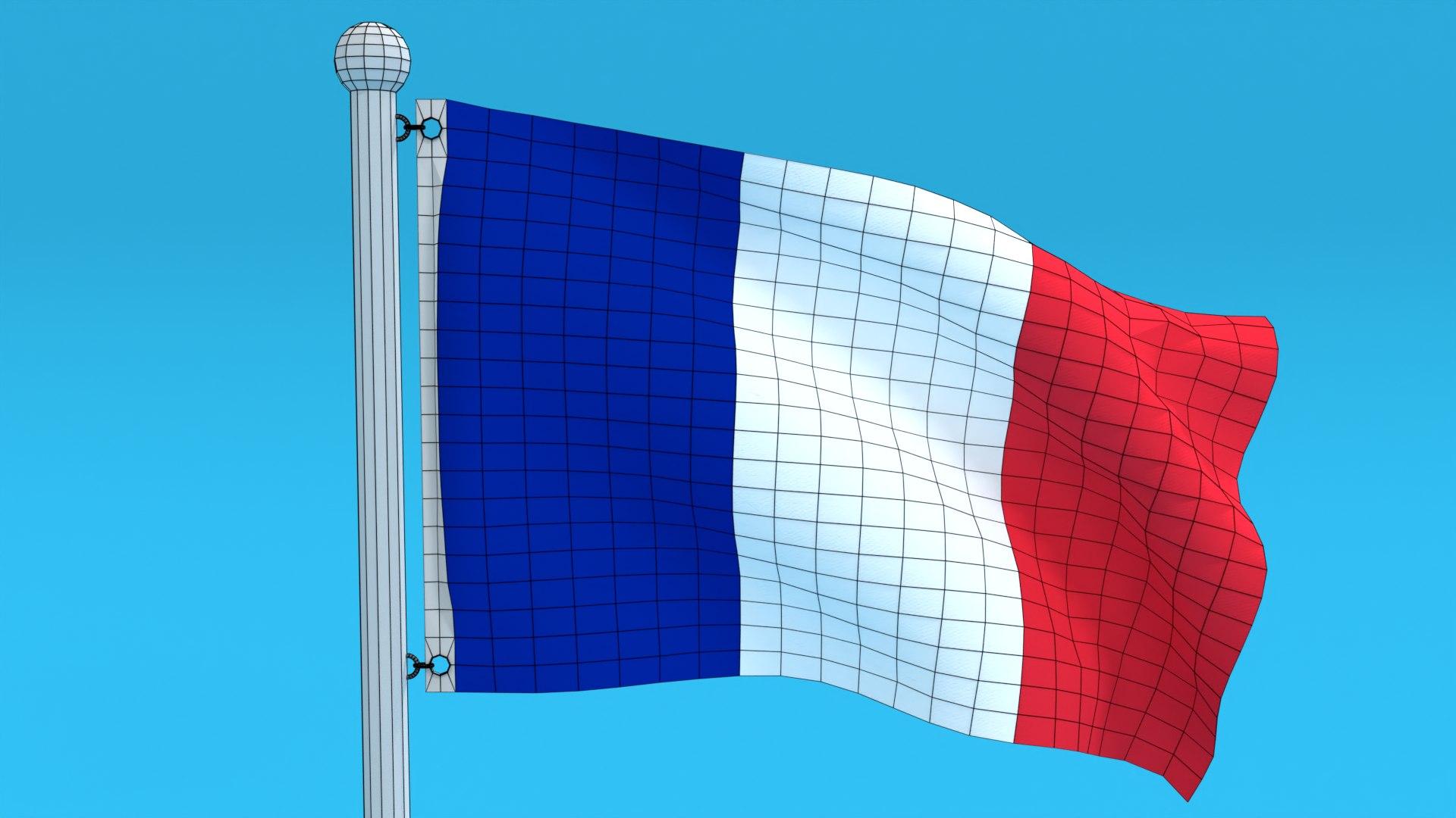 Low Poly Seamless Animated France Flag 3D - TurboSquid 1799807