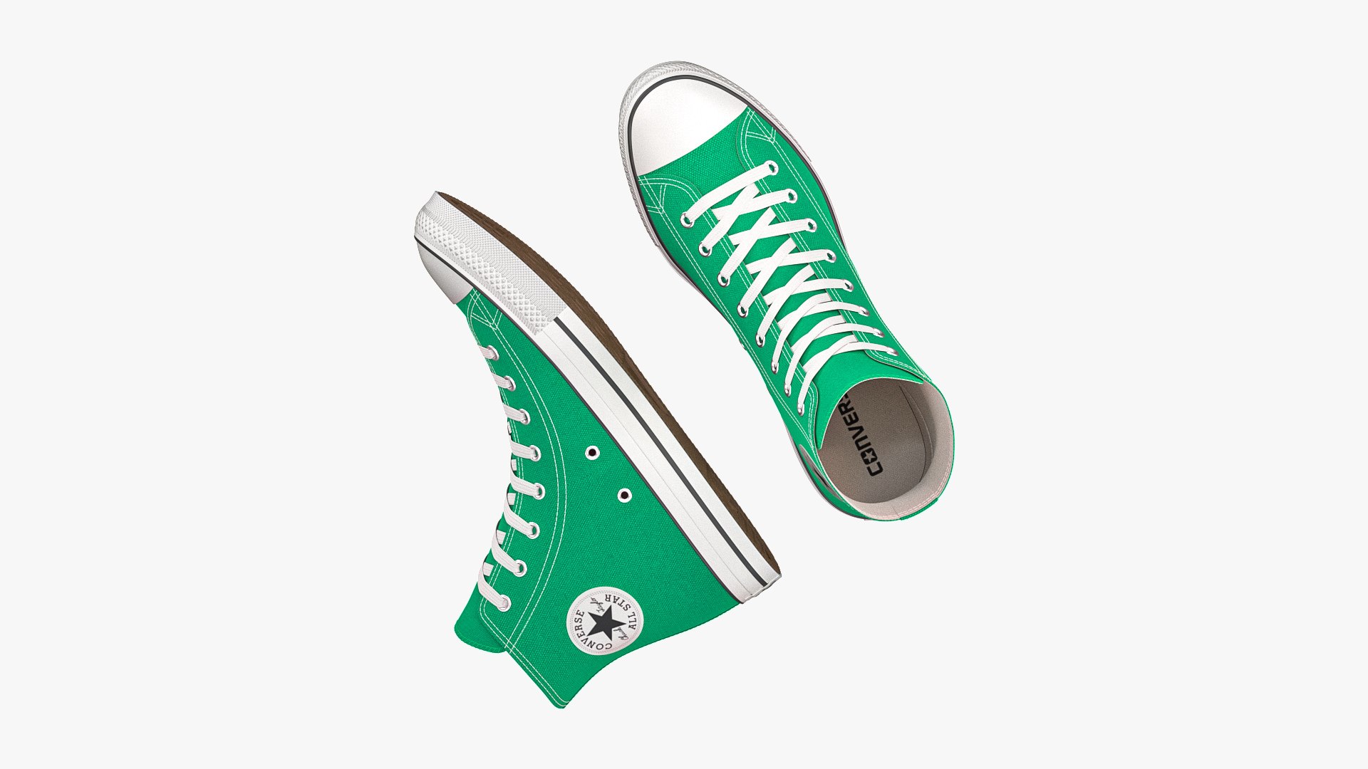 Chuck Taylor All Star Classic High Top Green 3D model - TurboSquid 1951429