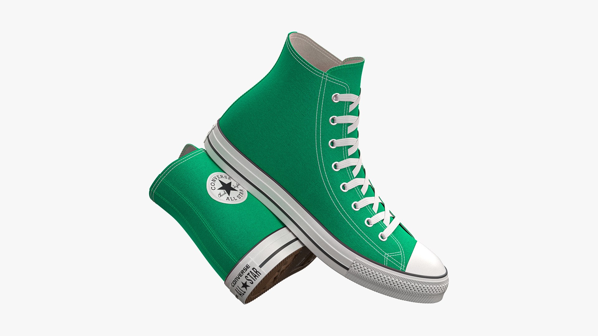 Chuck Taylor All Star Classic High Top Green 3D model - TurboSquid 1951429