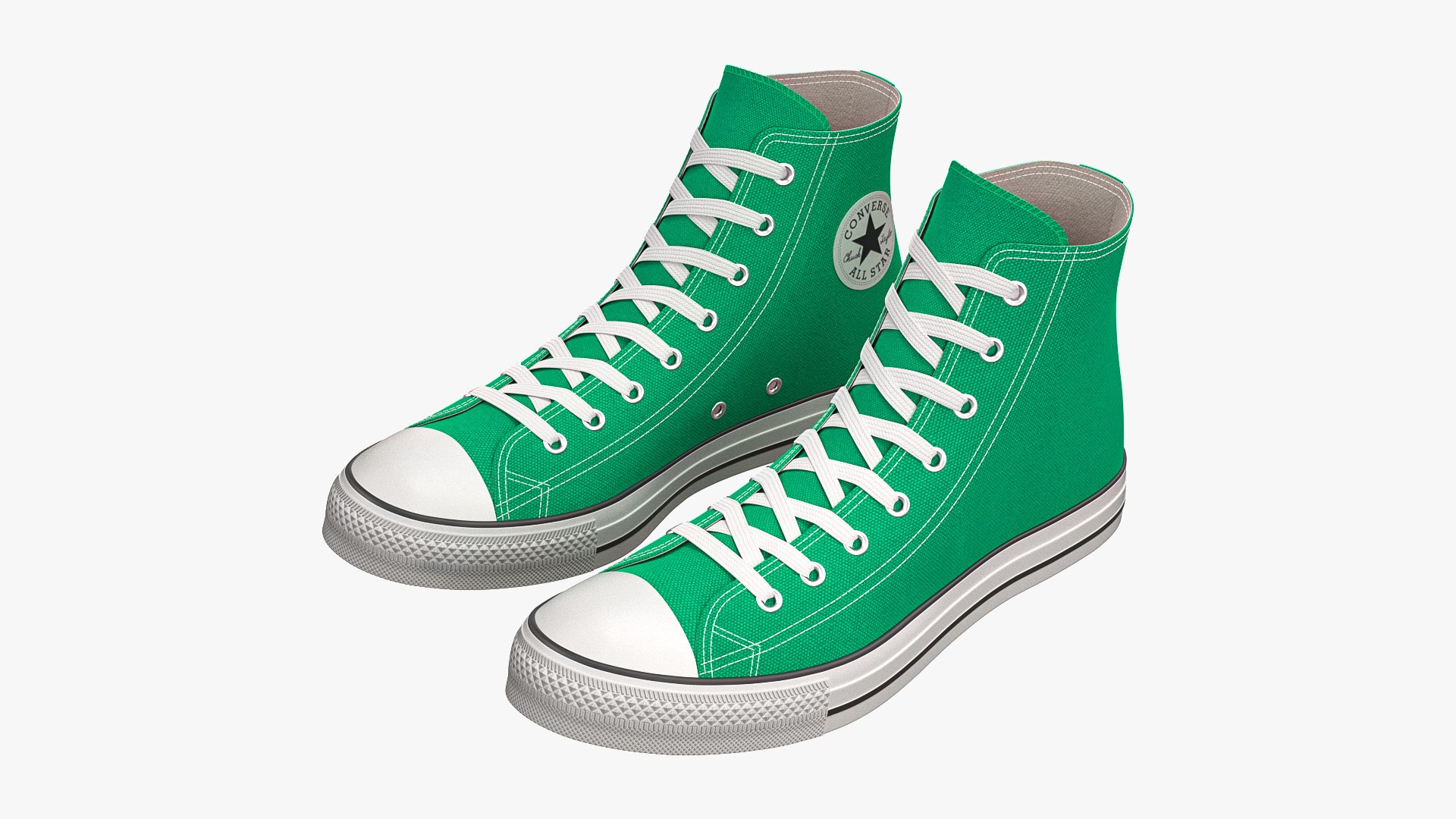 Chuck Taylor All Star Classic High Top Green 3D model - TurboSquid 1951429