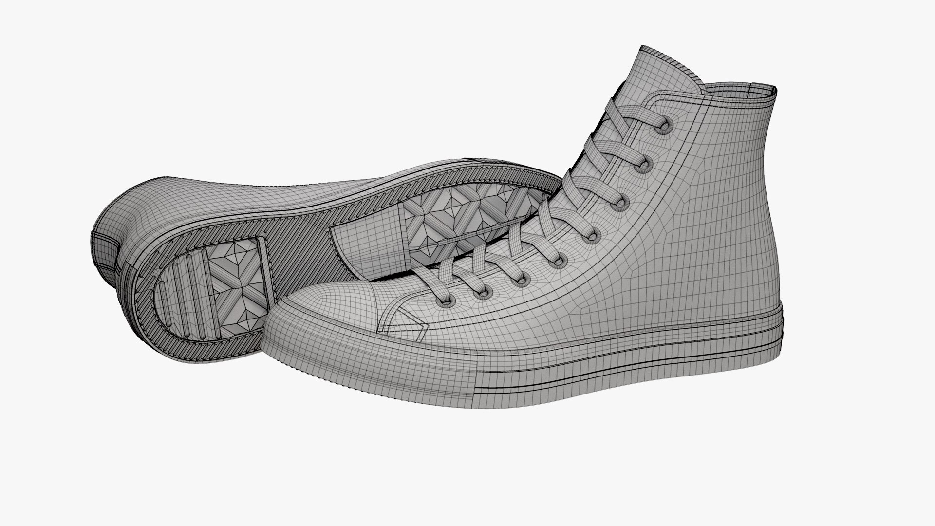 Chuck Taylor All Star Classic High Top Green 3D model - TurboSquid 1951429