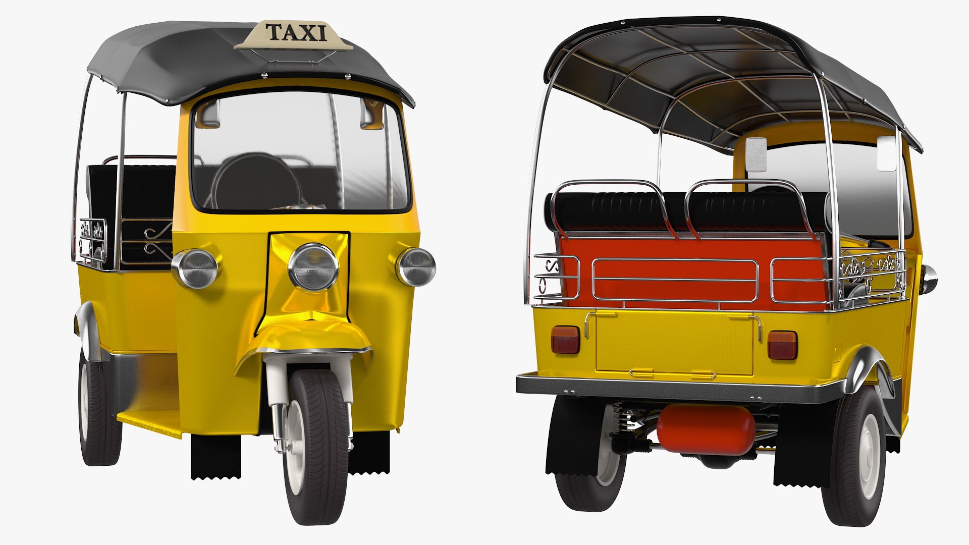 3D Wheeler Auto Rickshaw Model - TurboSquid 1558071