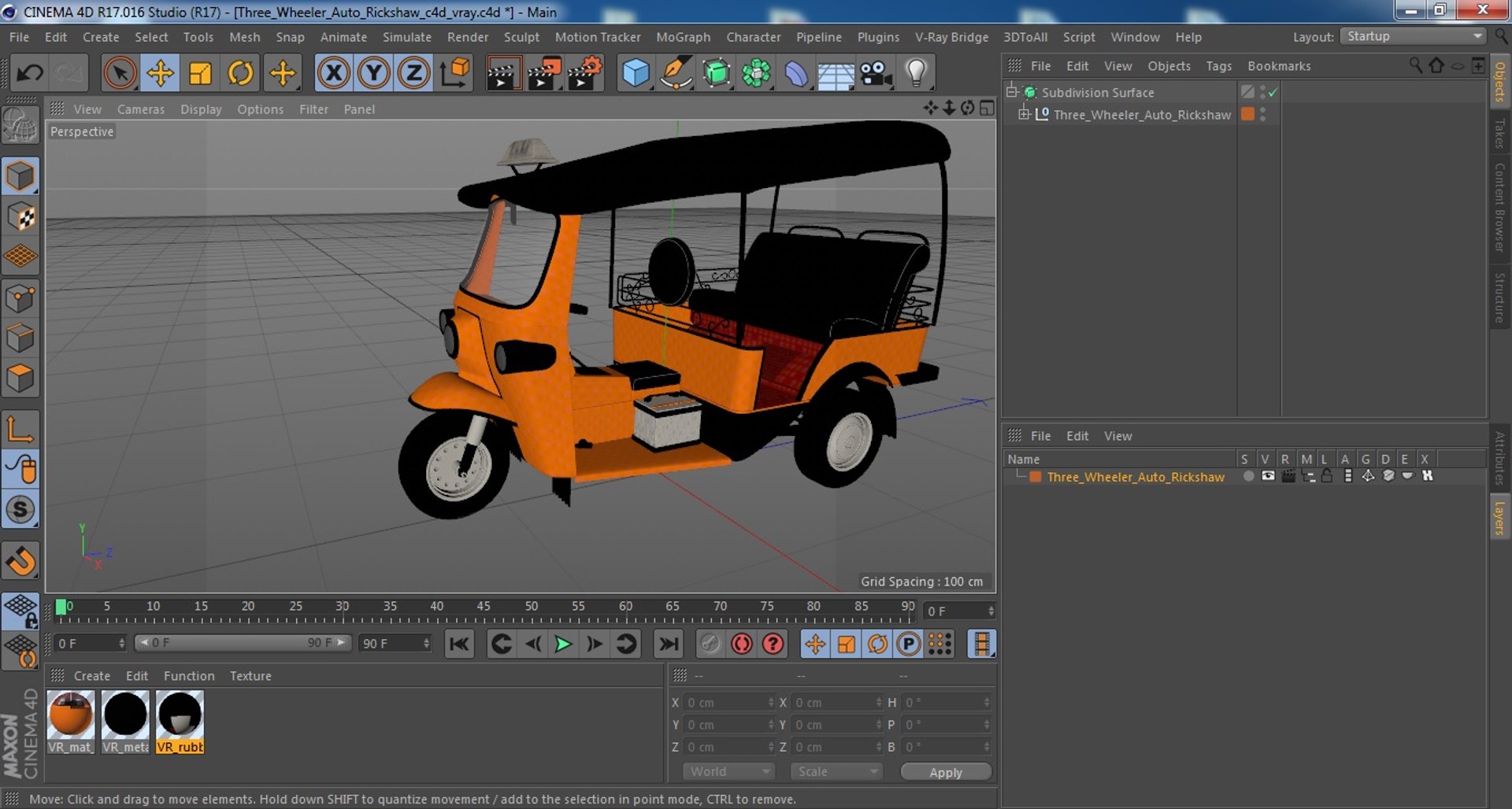 3D Wheeler Auto Rickshaw Model - TurboSquid 1558071
