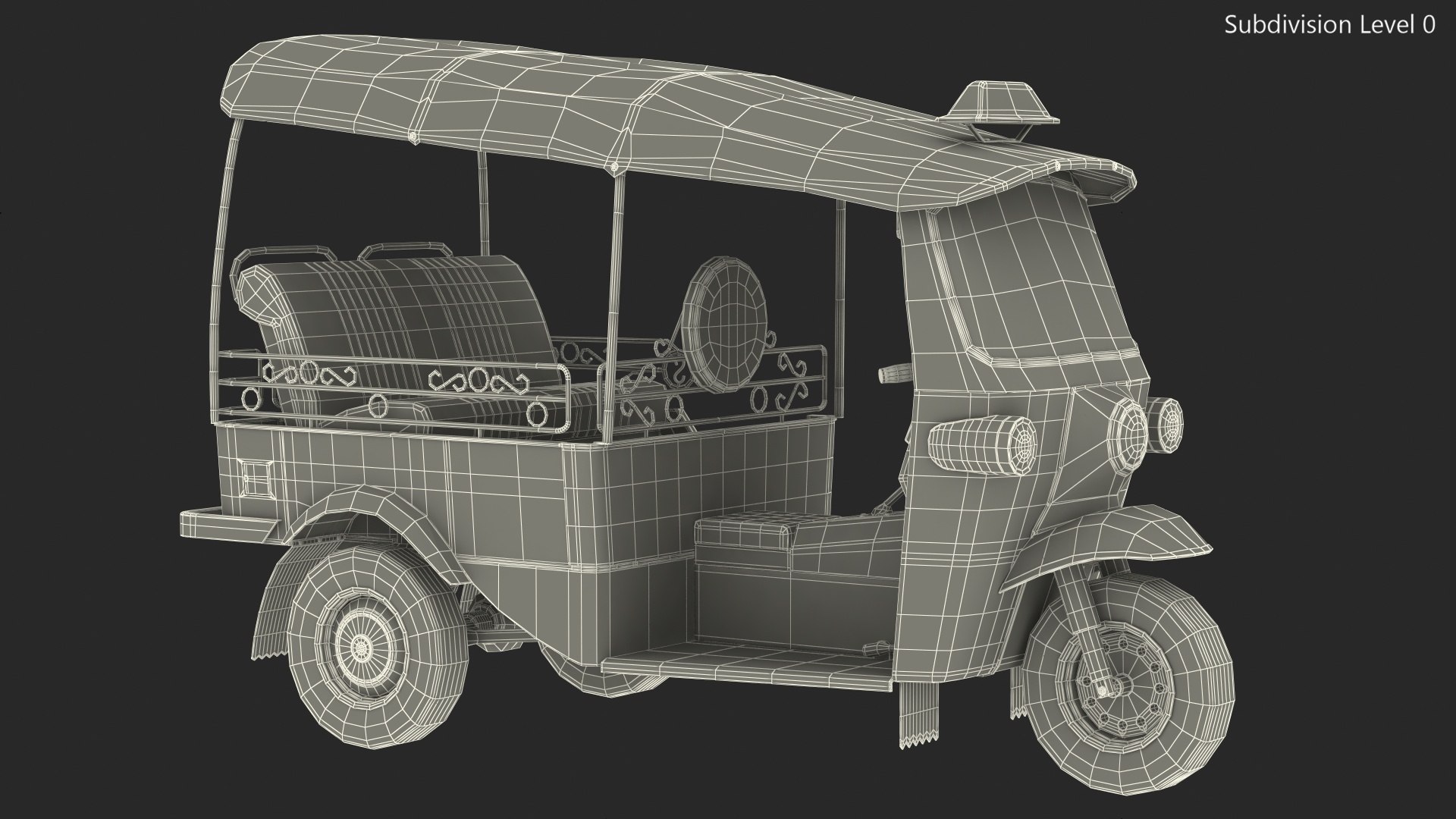3D Wheeler Auto Rickshaw Model - TurboSquid 1558071