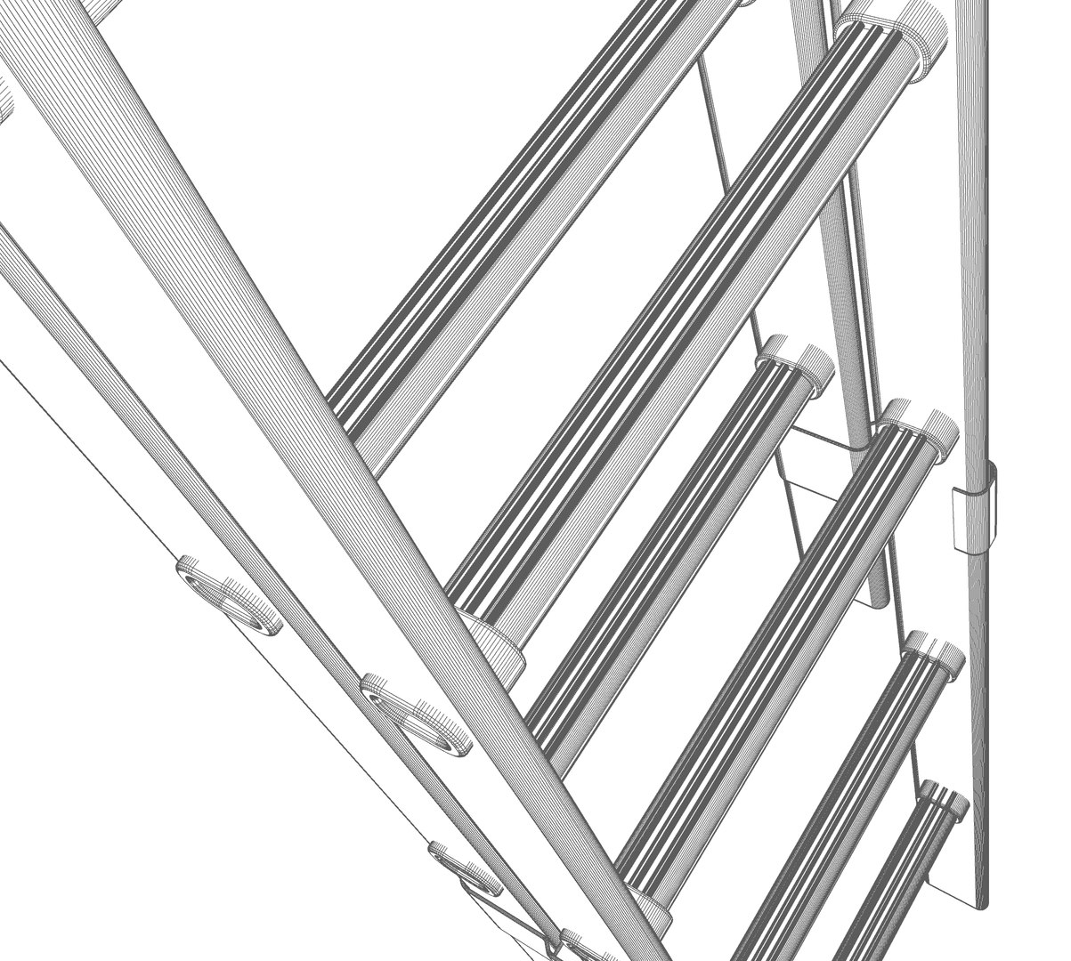 Extendable Work Ladder 3D Model - TurboSquid 2062080