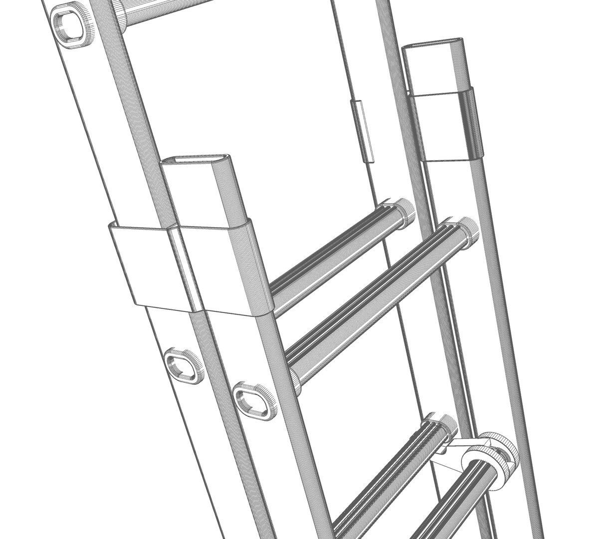Extendable Work Ladder 3D Model - TurboSquid 2062080