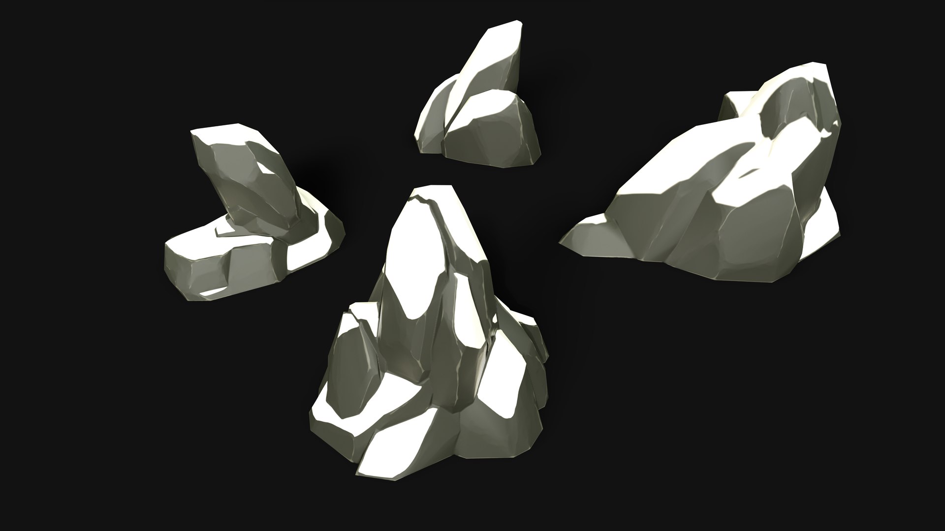 3D Stylized Forest Rocks - TurboSquid 1510860