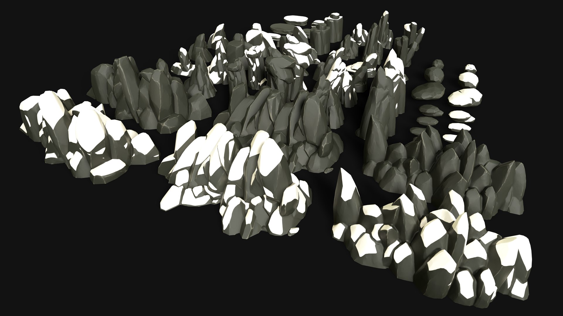 3D Stylized Forest Rocks - TurboSquid 1510860