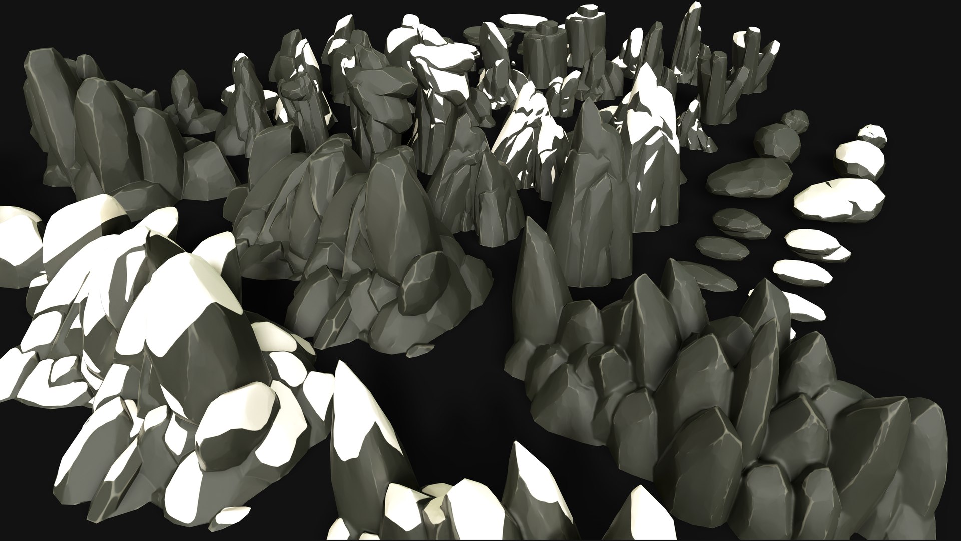3D Stylized Forest Rocks - TurboSquid 1510860