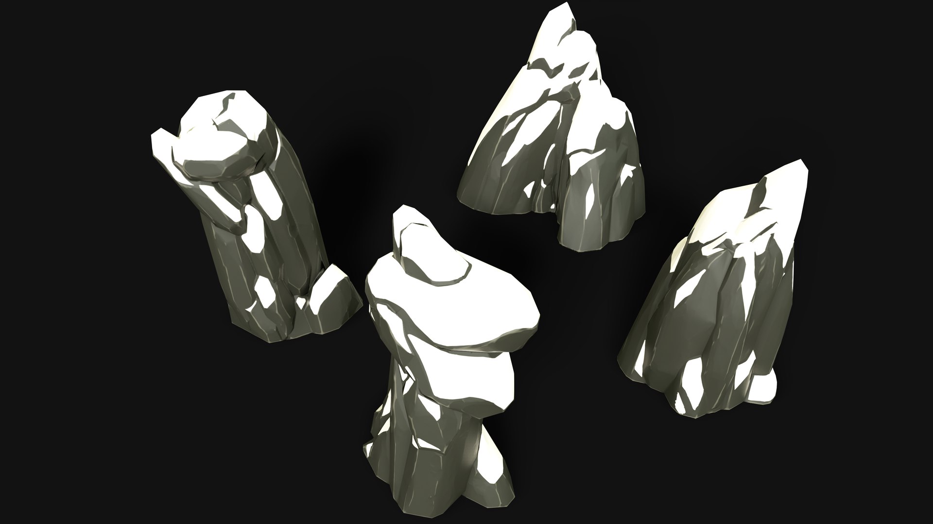 3D Stylized Forest Rocks - TurboSquid 1510860