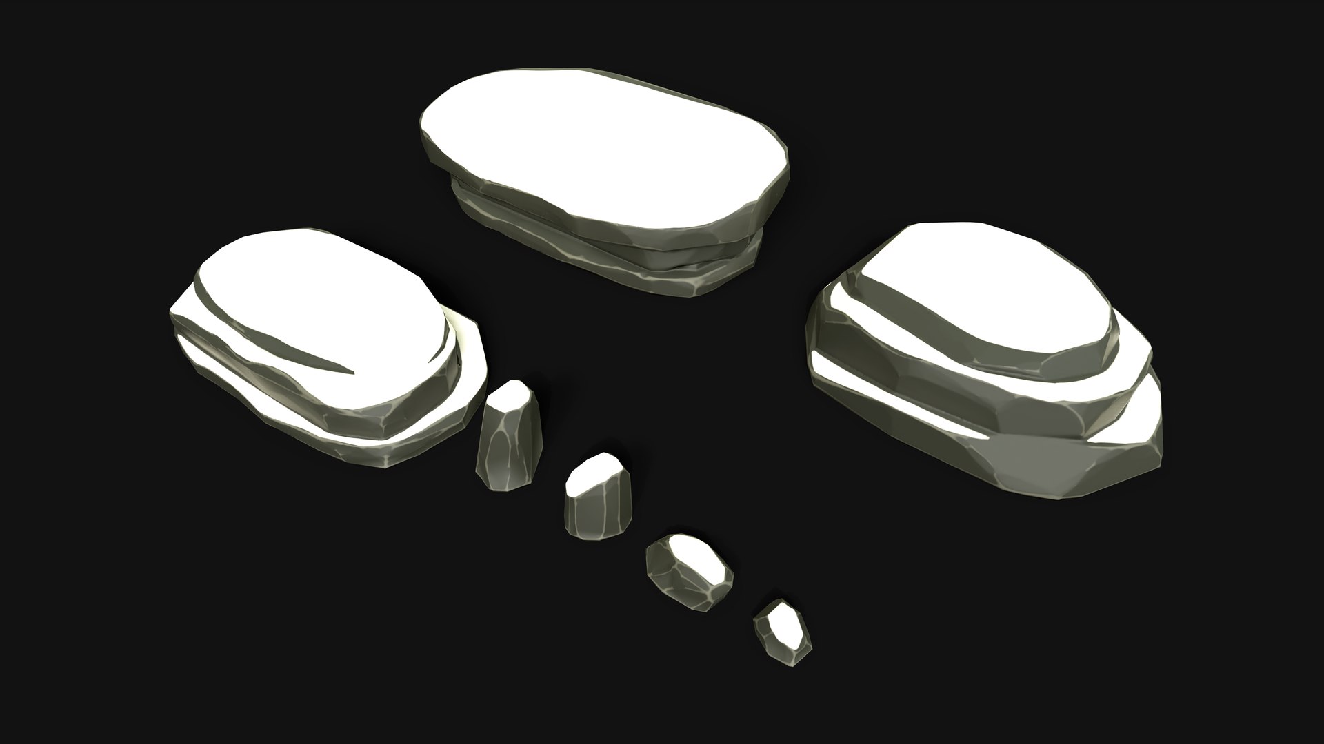 3D Stylized Forest Rocks - TurboSquid 1510860