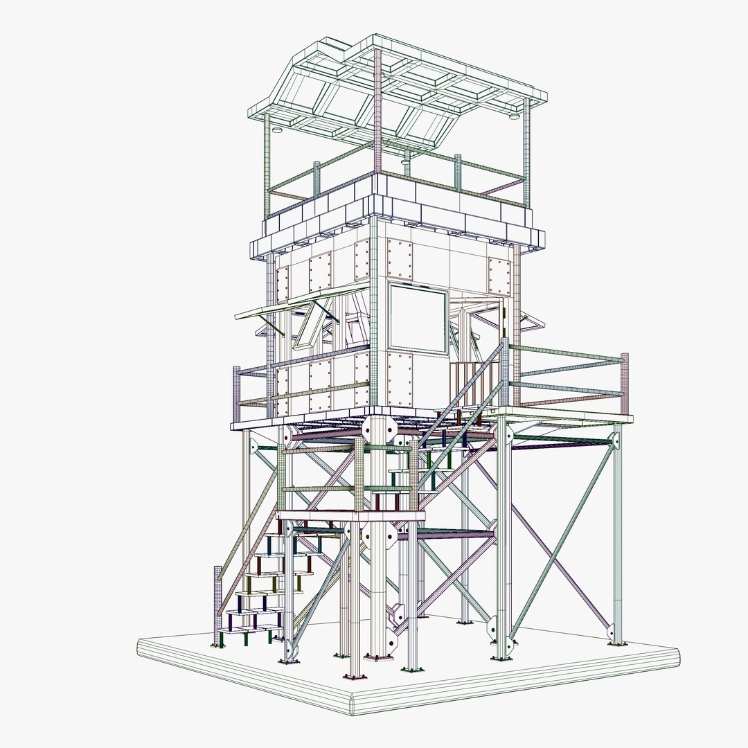 3D Model Military Tower - TurboSquid 1937977