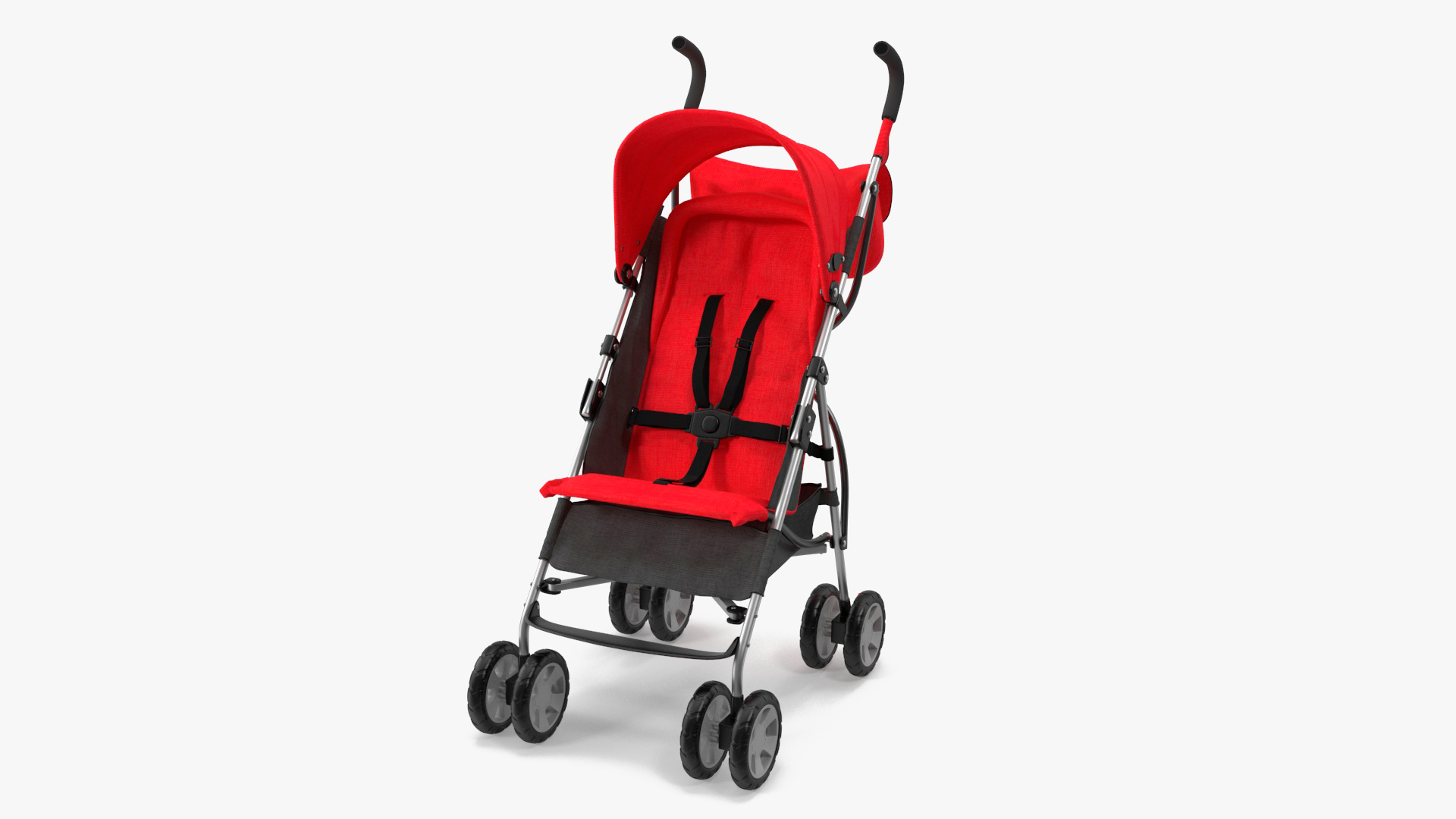 3D Compact Travel Stroller Red Color - TurboSquid 2145497