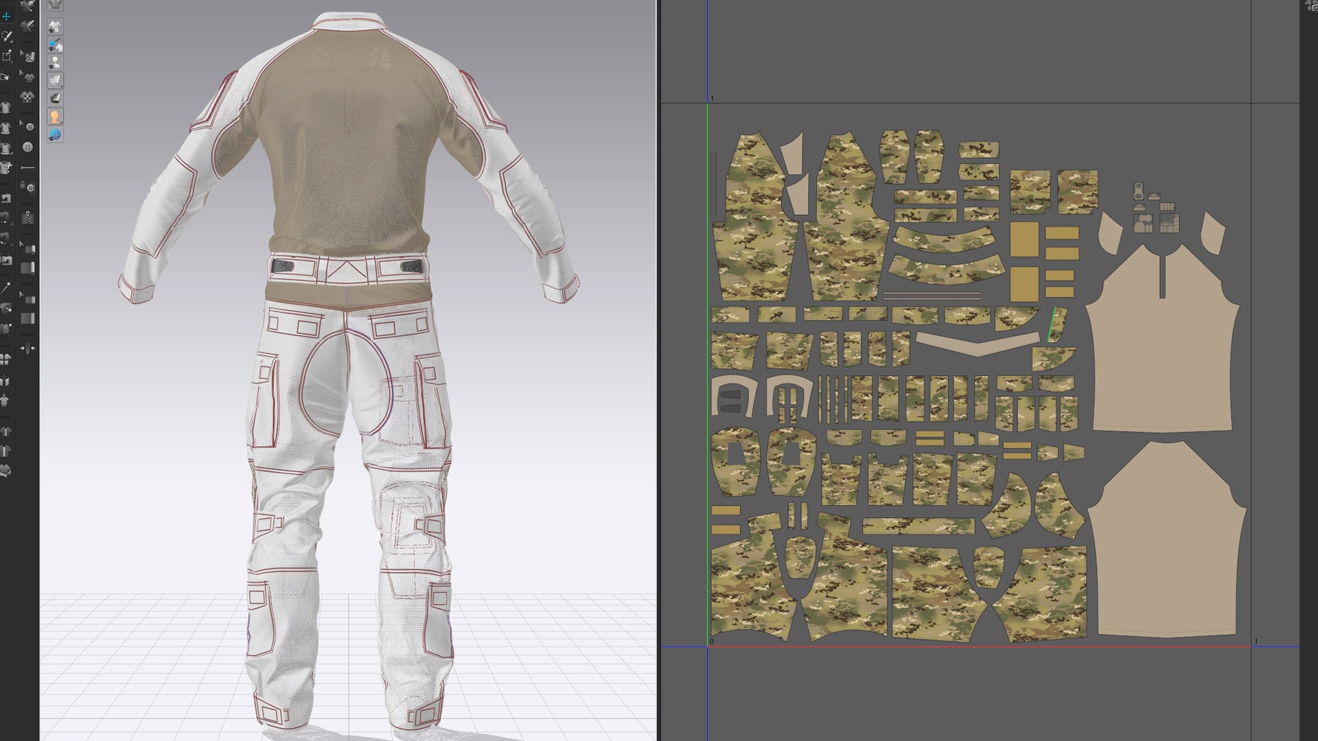 3D Crye G3 Combat Uniform - Marvelous Designer - TurboSquid 1947698