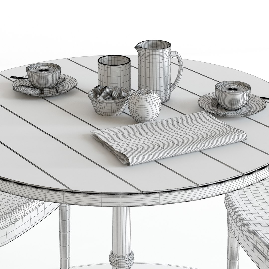 3D Pottery Barn Rae Table Model | 1145244 | TurboSquid