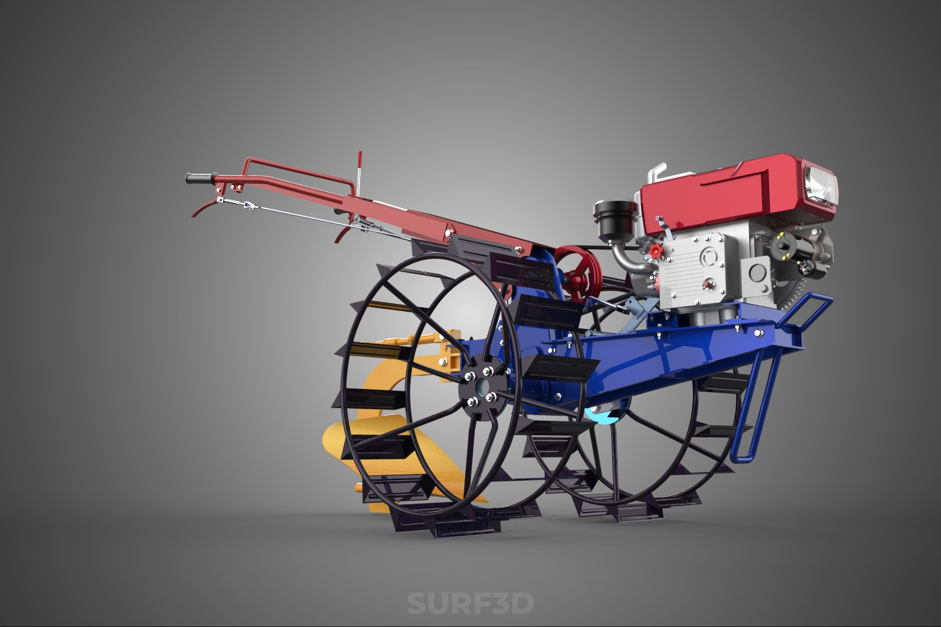 modèle 3D de PLANCHE DE MOULAGE DE LAME DE CHARRAGE POUR TRACTEUR À ...