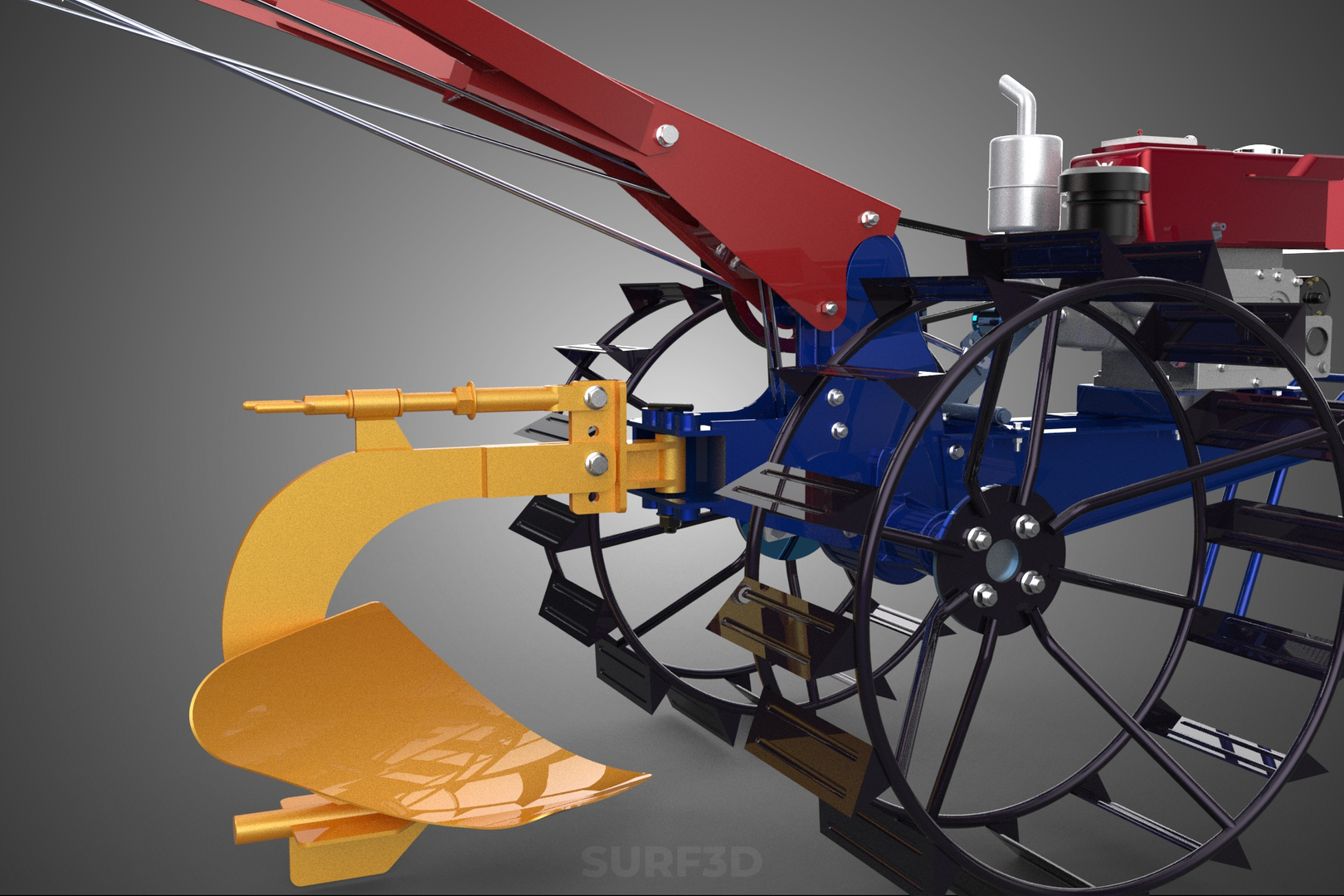 modèle 3D de PLANCHE DE MOULAGE DE LAME DE CHARRAGE POUR TRACTEUR À ...