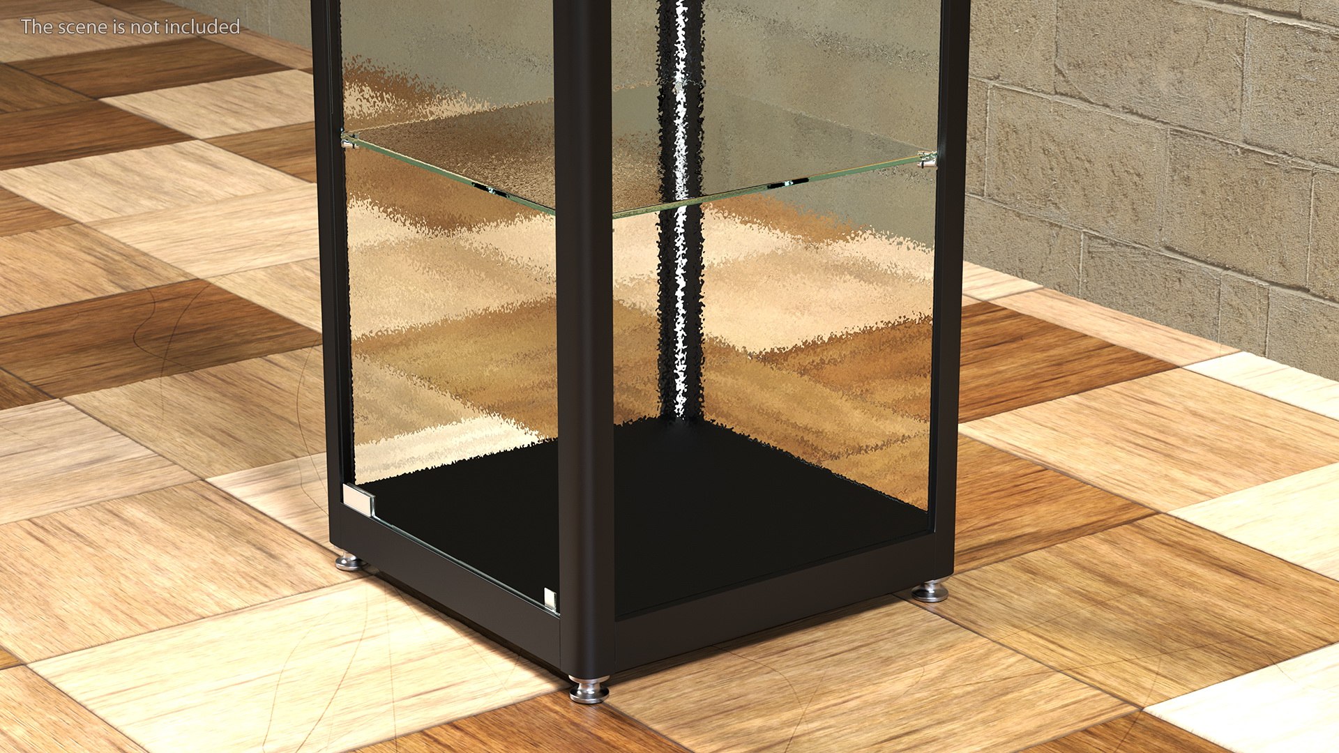 Glass Display Case Narrow Black Model - TurboSquid 1835875