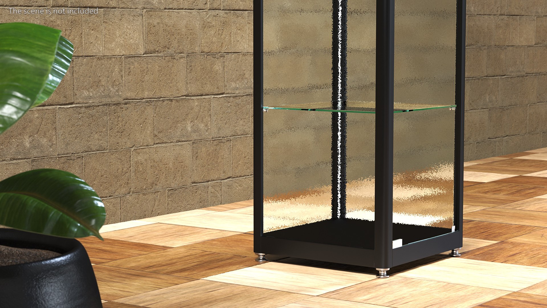 Glass Display Case Narrow Black Model - TurboSquid 1835875