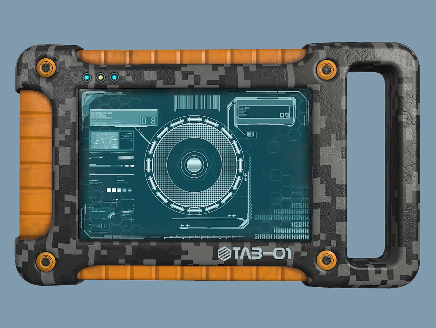 3D Sci Fi Tablet Low-poly - TurboSquid 1331894
