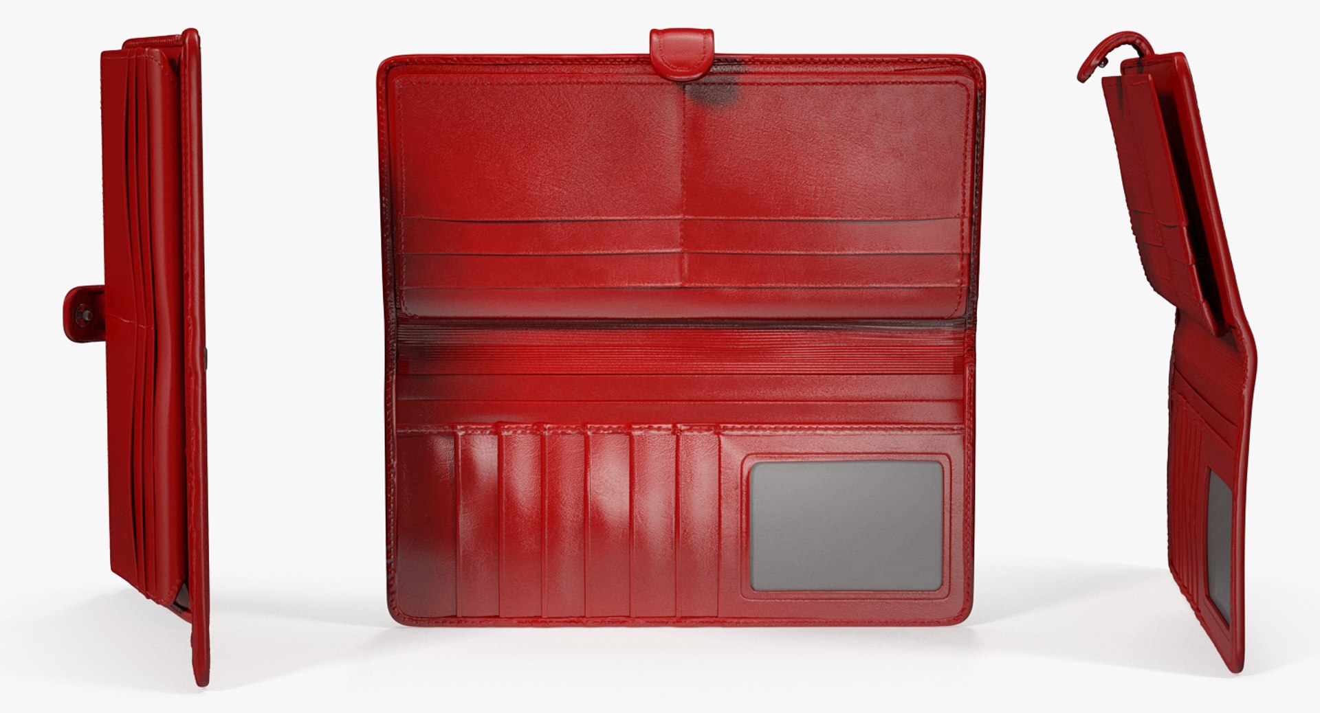 Leather Women Long Wallet 3D Model - TurboSquid 1261709