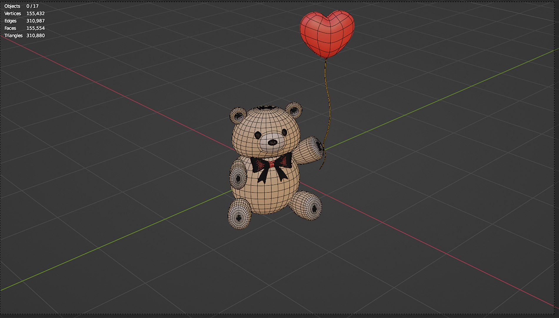 3D Bear With Heart On Hand Icon - TurboSquid 2045528