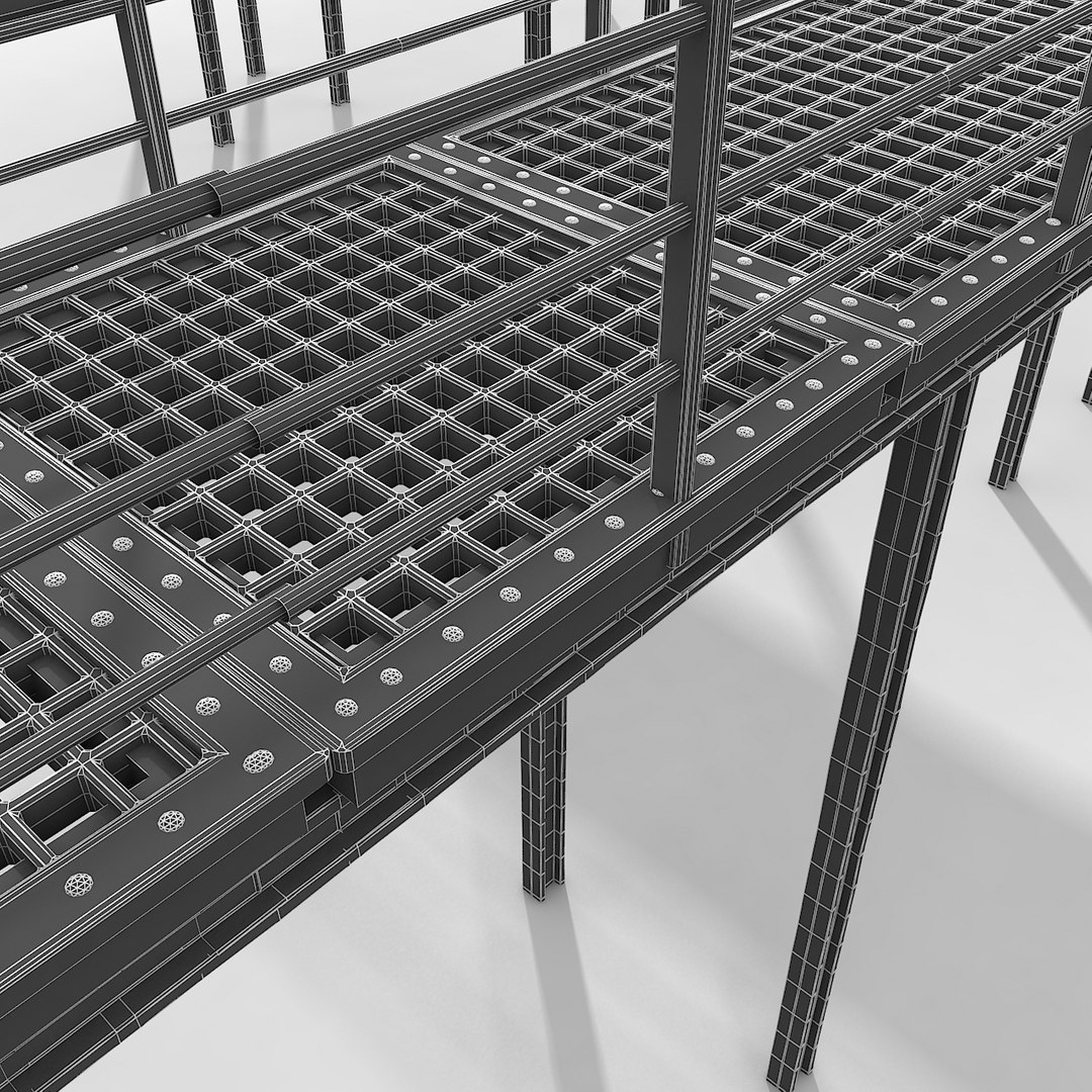 air bridge set 3d model