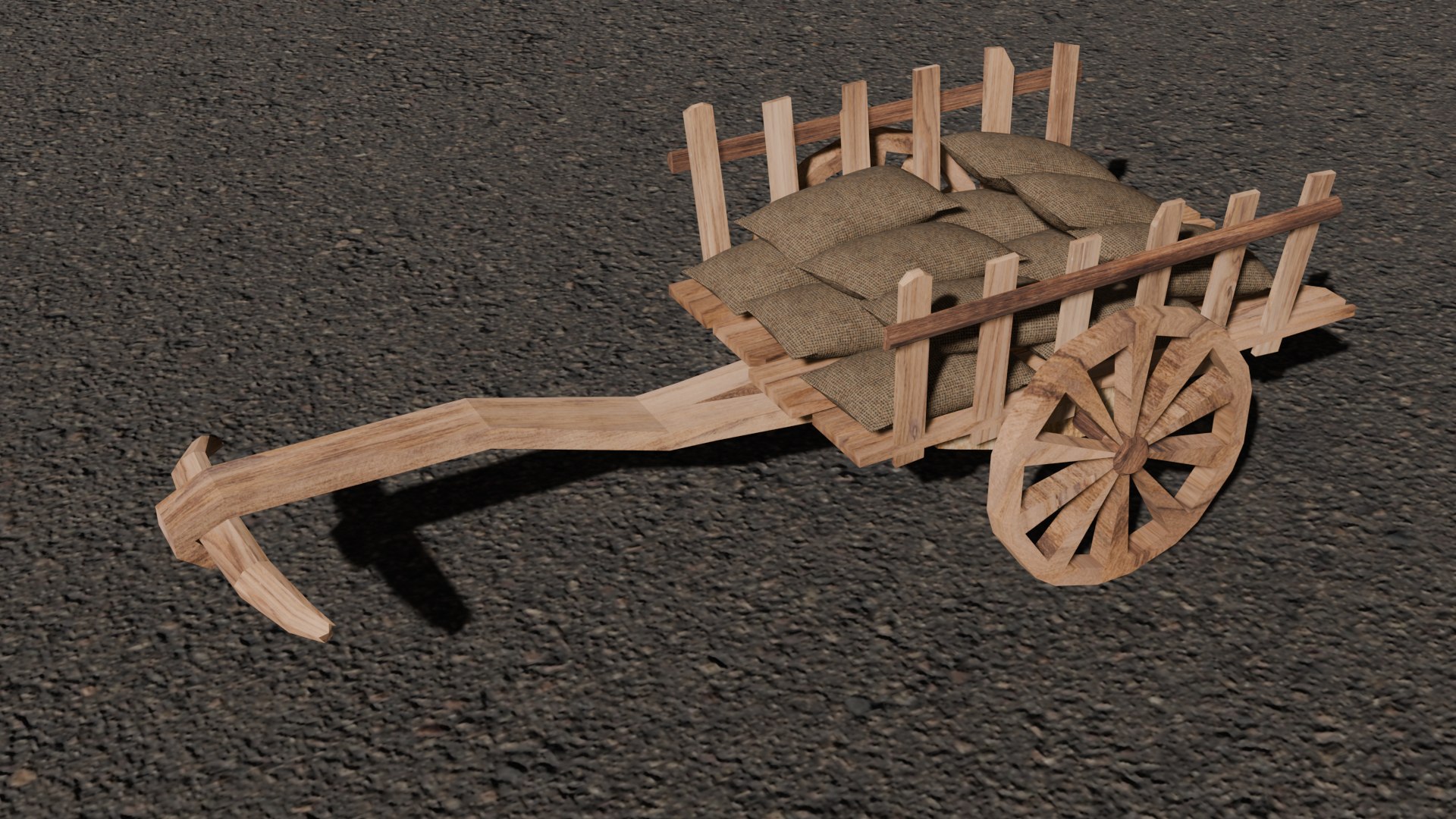 3D Bullock And Hand Cart Bundle Model - TurboSquid 2288986