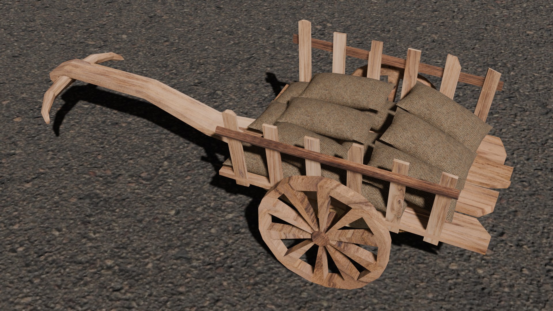 3D Bullock And Hand Cart Bundle Model - TurboSquid 2288986