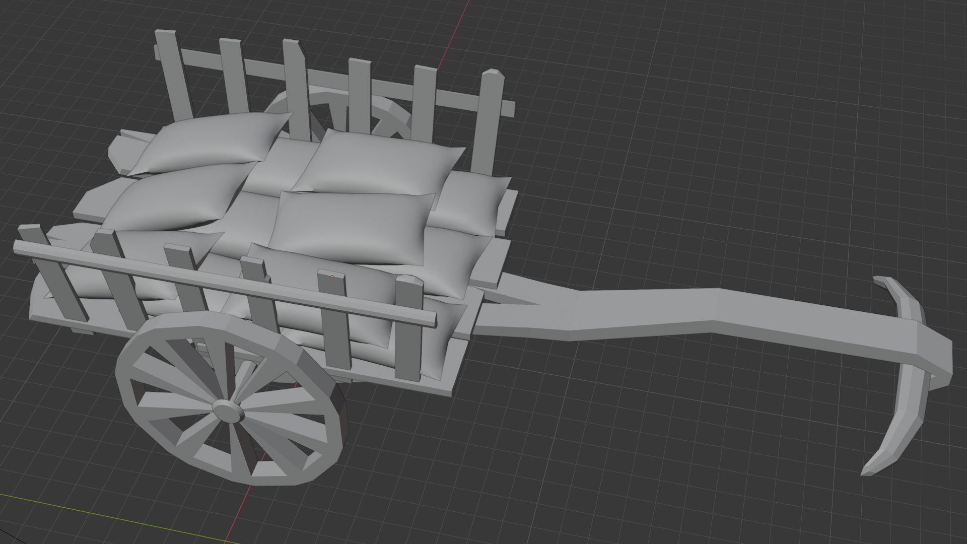 3D Bullock And Hand Cart Bundle Model - TurboSquid 2288986