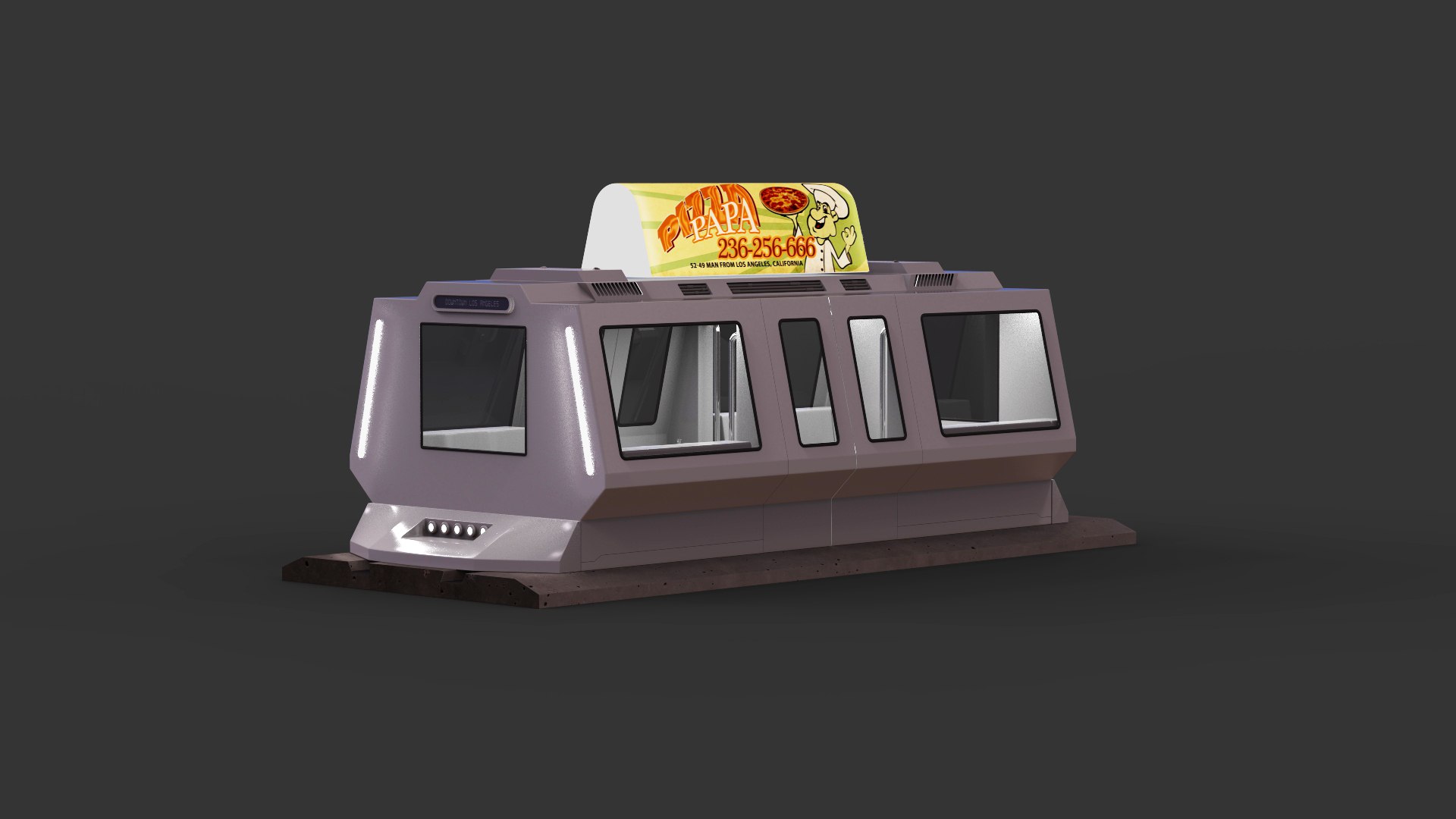 3D Model Futuristic Metro Cab - TurboSquid 1683389