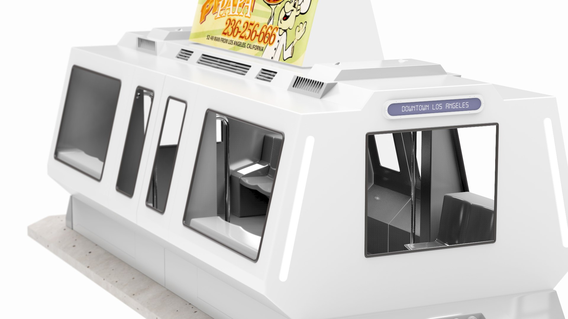 3D Model Futuristic Metro Cab - TurboSquid 1683389