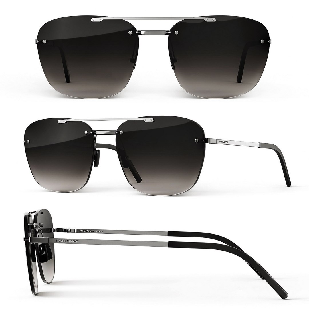 3D Sunglasses Saint Laurent SL-309-Rimless Model - TurboSquid 2187379